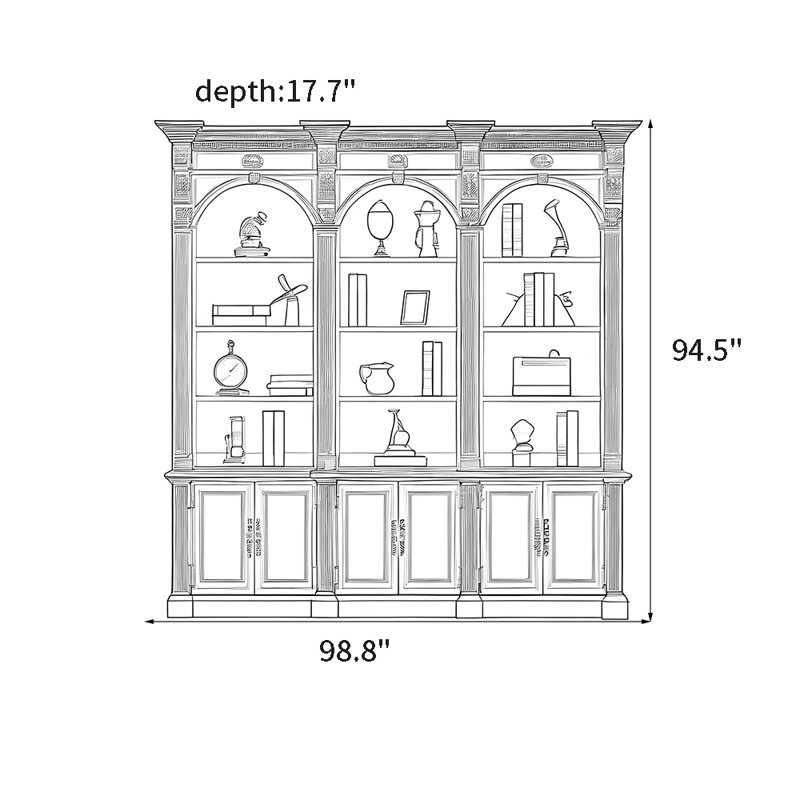 Parttlion American vintage style bookcase | Wayfair